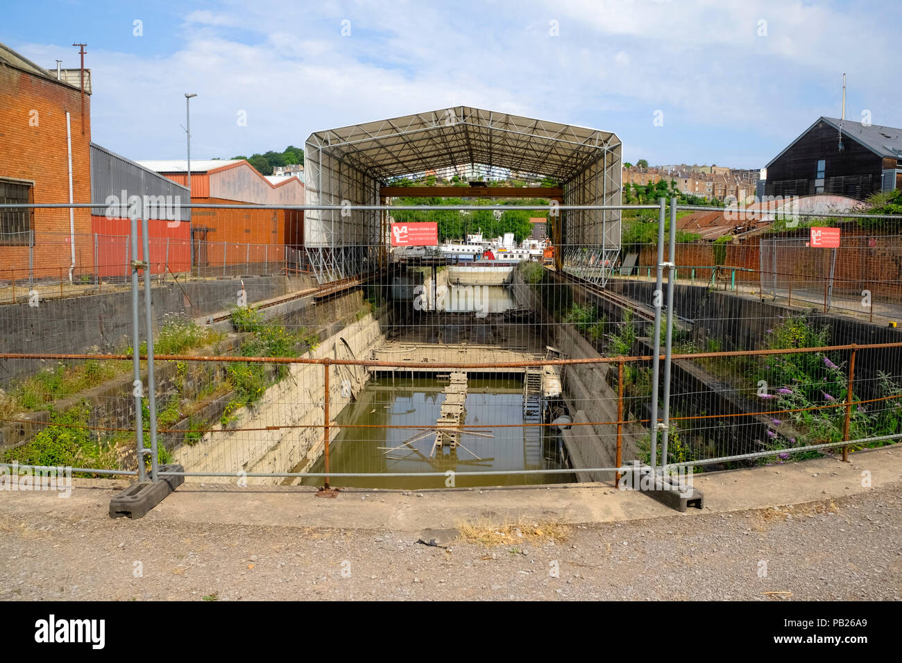 The Albion Dock boatyard, on Bristol harbourside, bristol england uk ...