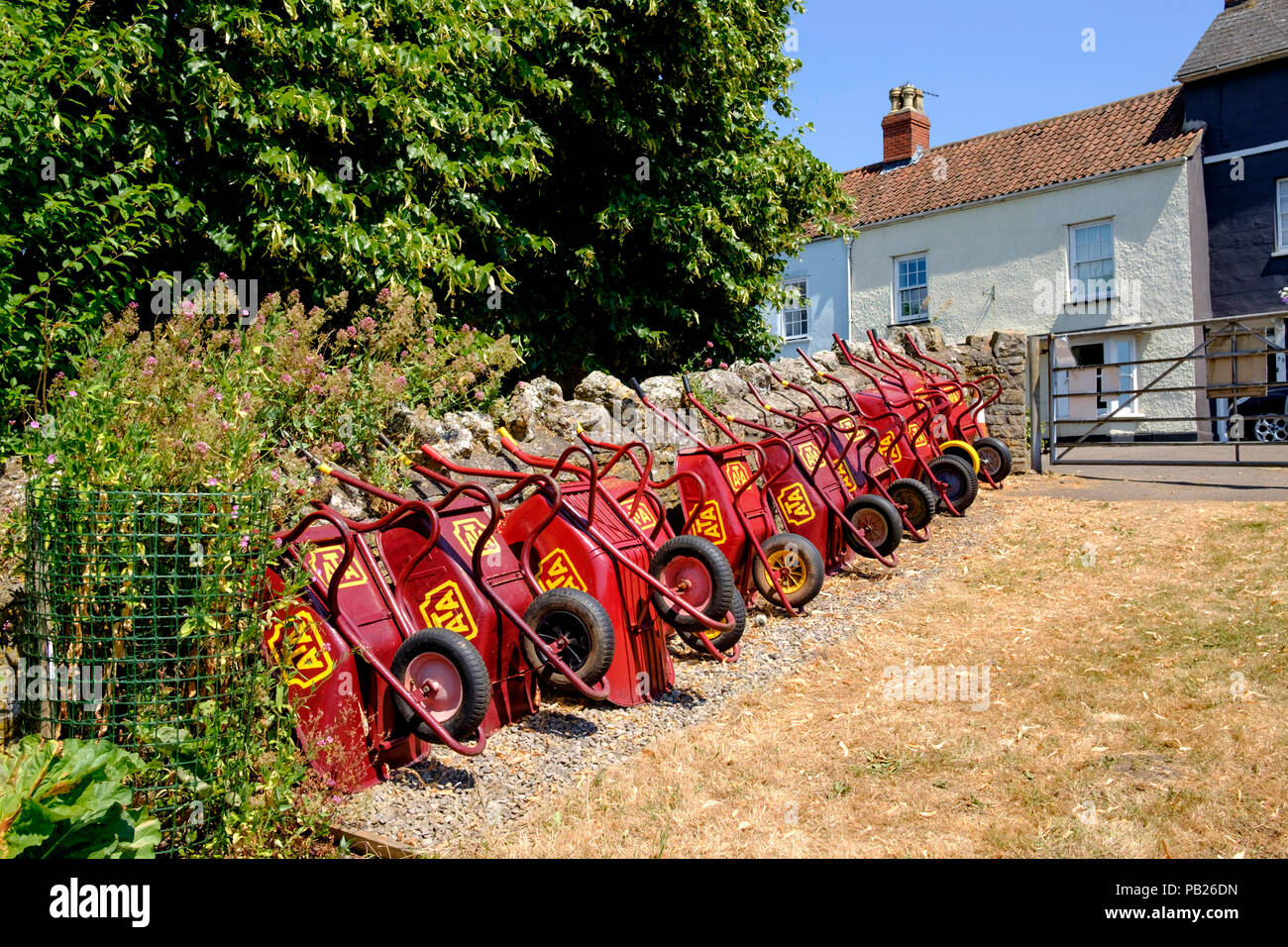 Thornbury, a south gloucestershire town england uk. The wheelbarrows at ...