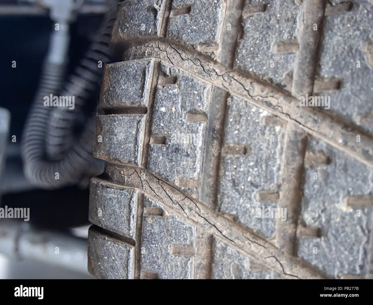 Car tire tread worn hi-res stock photography and images - Alamy