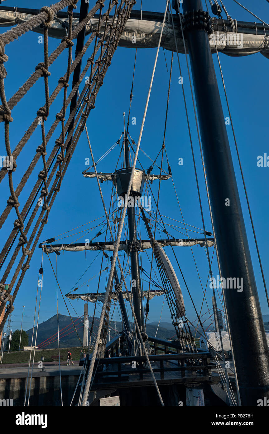 Replica of the nao Victoria, in the 16th century circumnavigated the ...