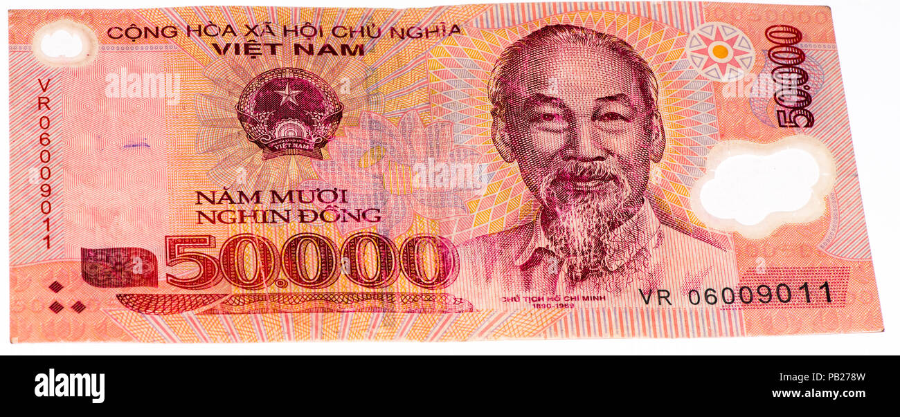 50000 dong banknote ho chi hi-res stock photography and images - Alamy