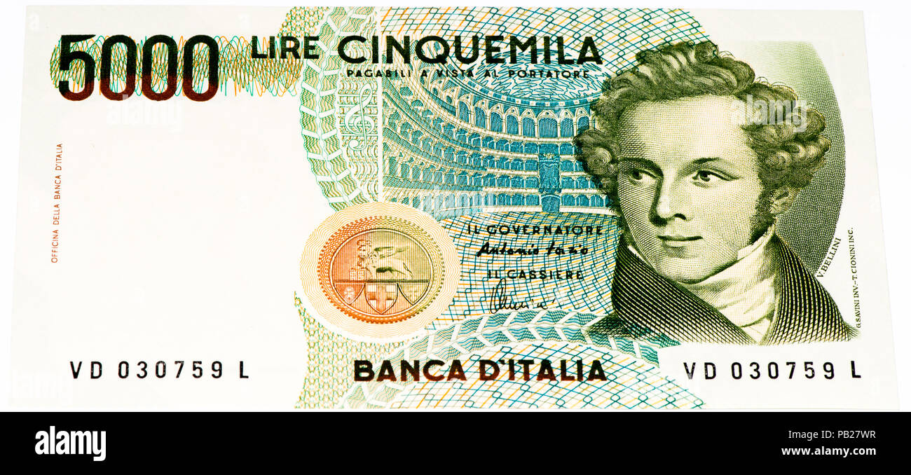 Italy money italian bank note hi-res stock photography and images - Alamy
