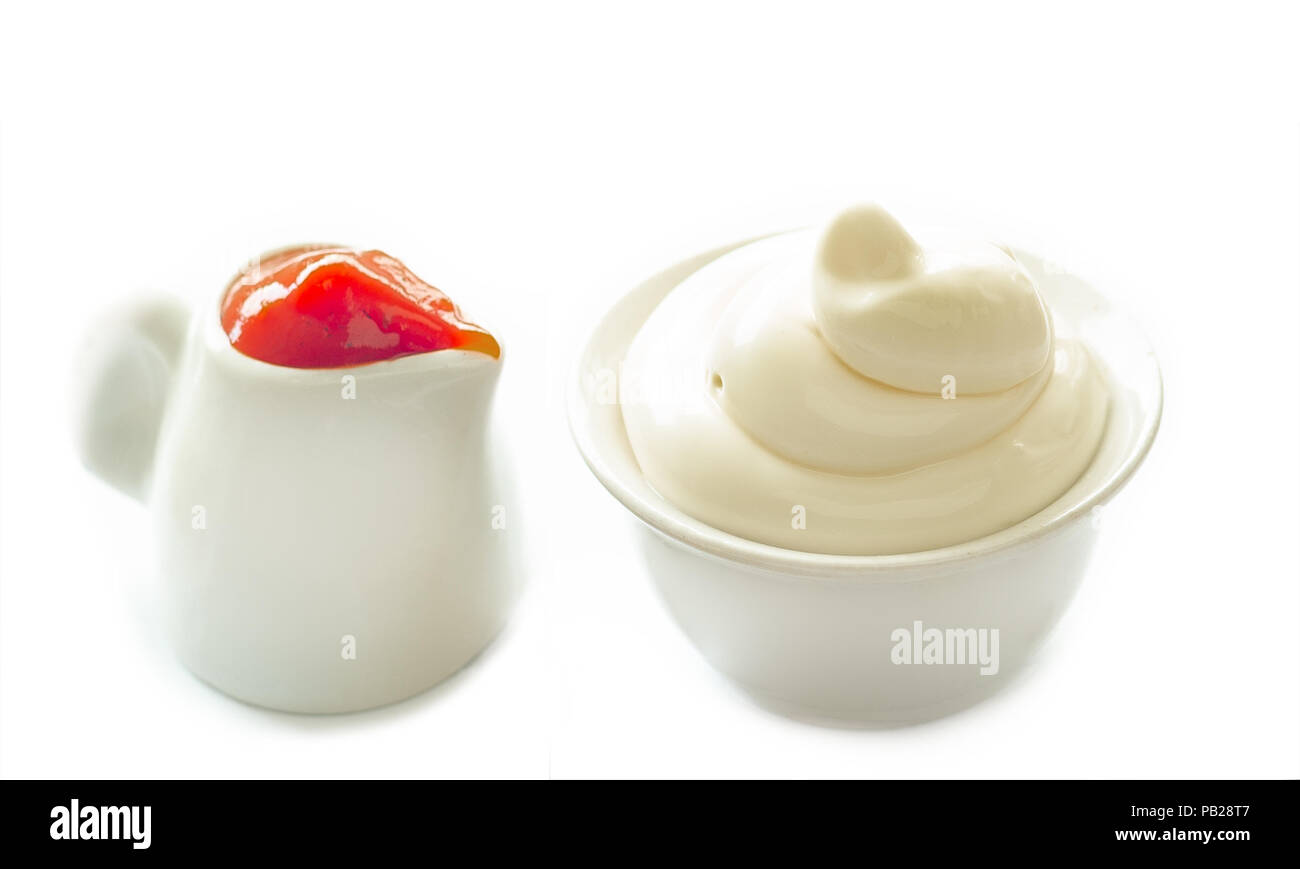 table sauces in the white Stock Photo - Alamy