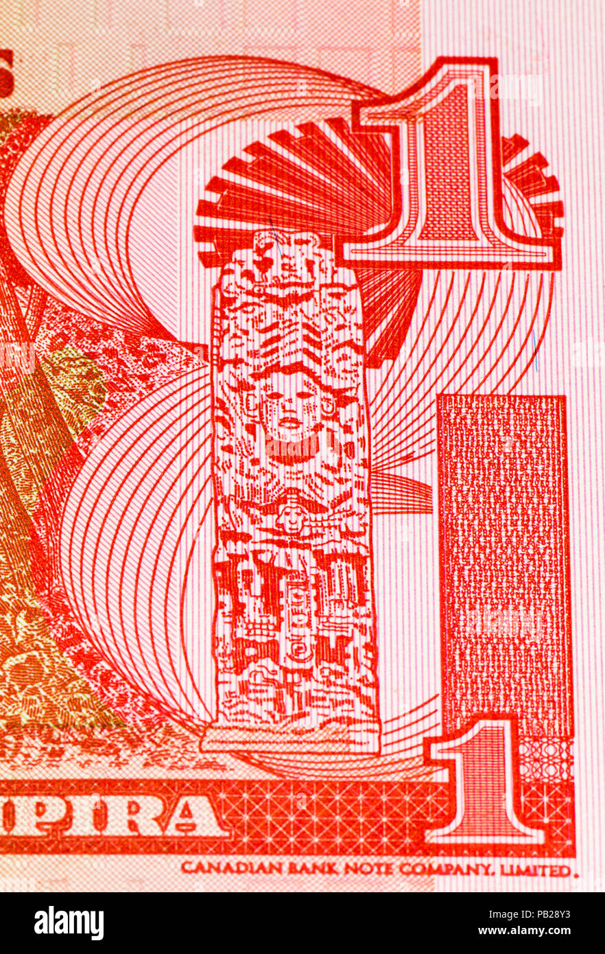 1 lempira bank note. Lempira is the national currency of Honduras Stock ...