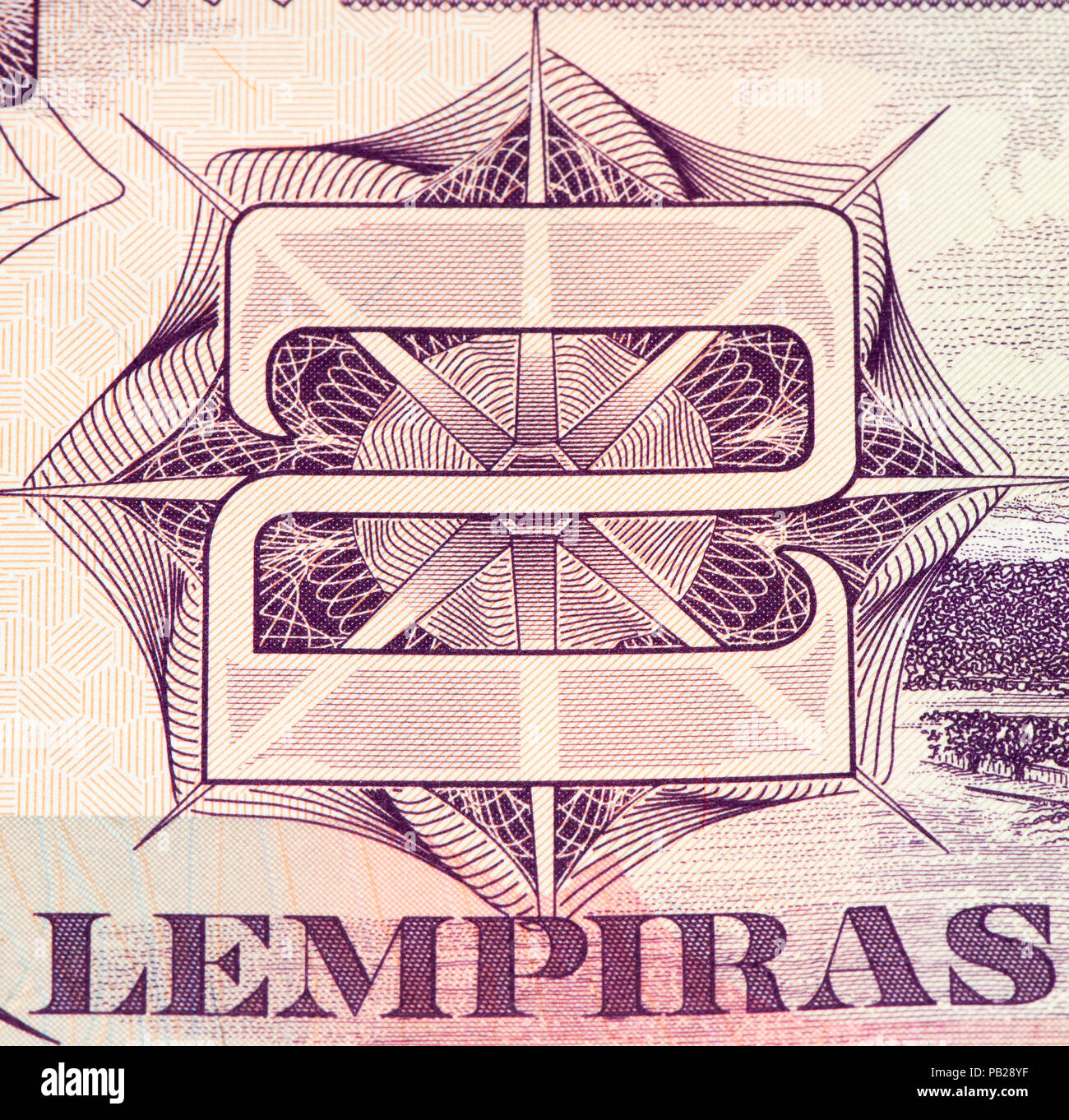 2 lempiras bank note. Lempira is the national currency of Honduras ...