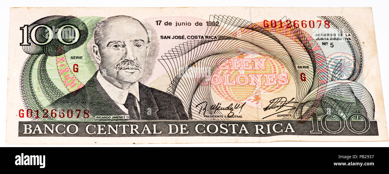 100 colones hi-res stock photography and images - Alamy