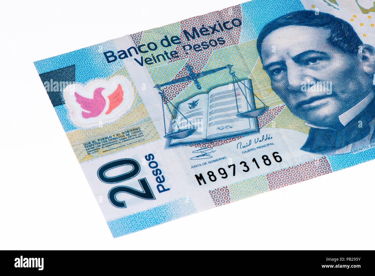 20 Mexican pesos bank note made in 2007 Stock Photo - Alamy