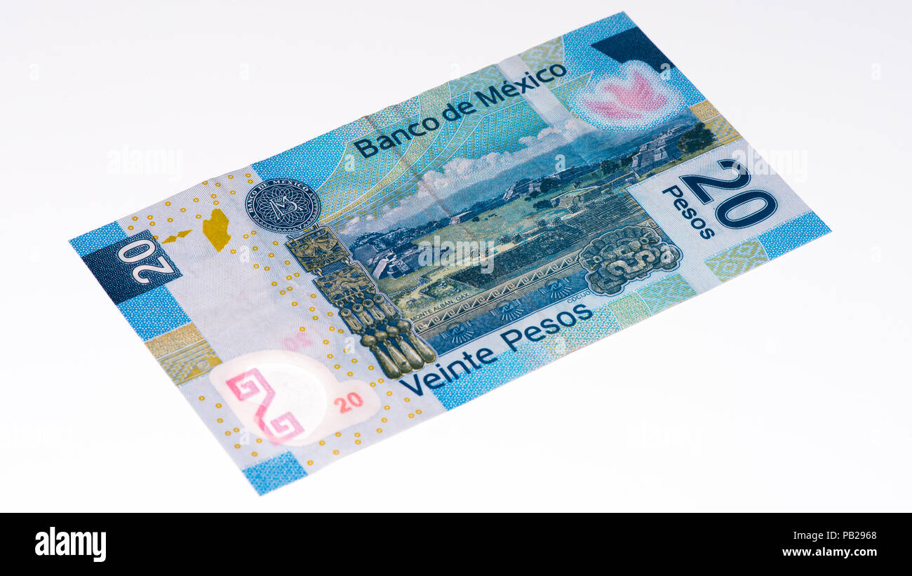 20 Mexican pesos bank note made in 2007 Stock Photo - Alamy