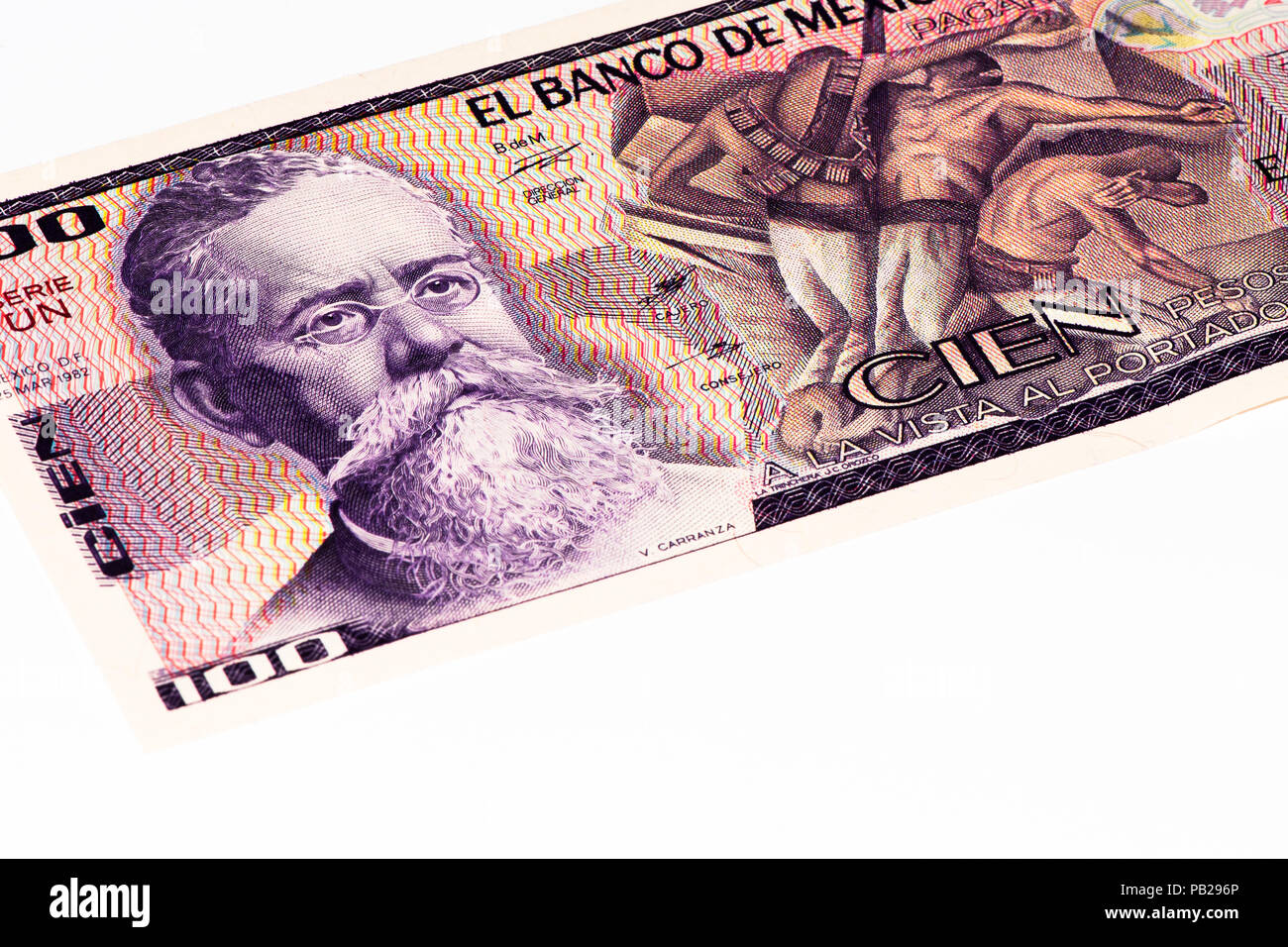 100 peso mexican bank note hi-res stock photography and images - Alamy