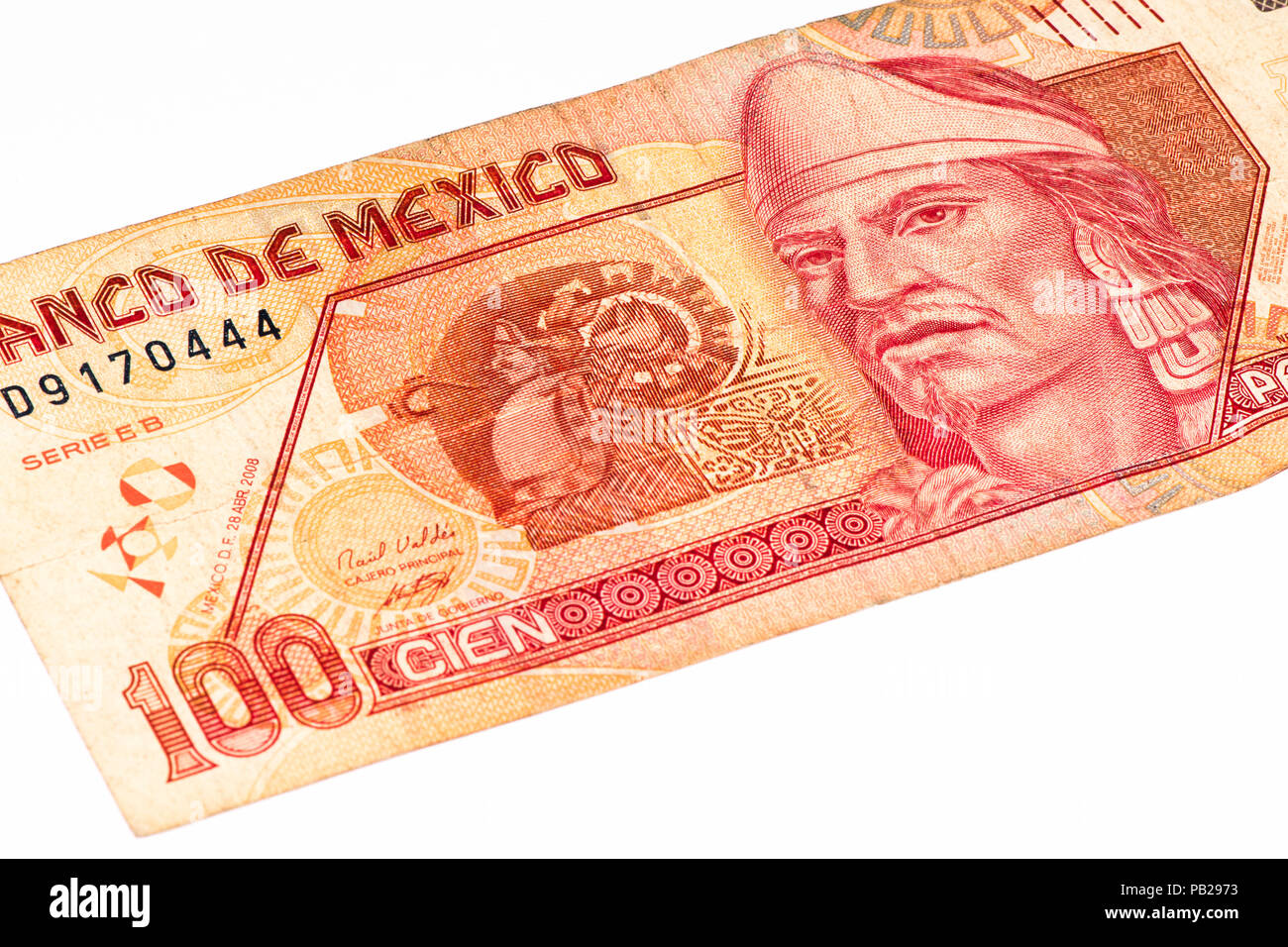 100 Mexican pesos bank note made in 2007 Stock Photo - Alamy