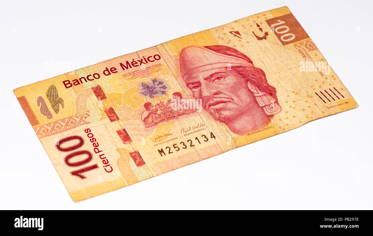 100 peso mexican bank note hi-res stock photography and images - Alamy