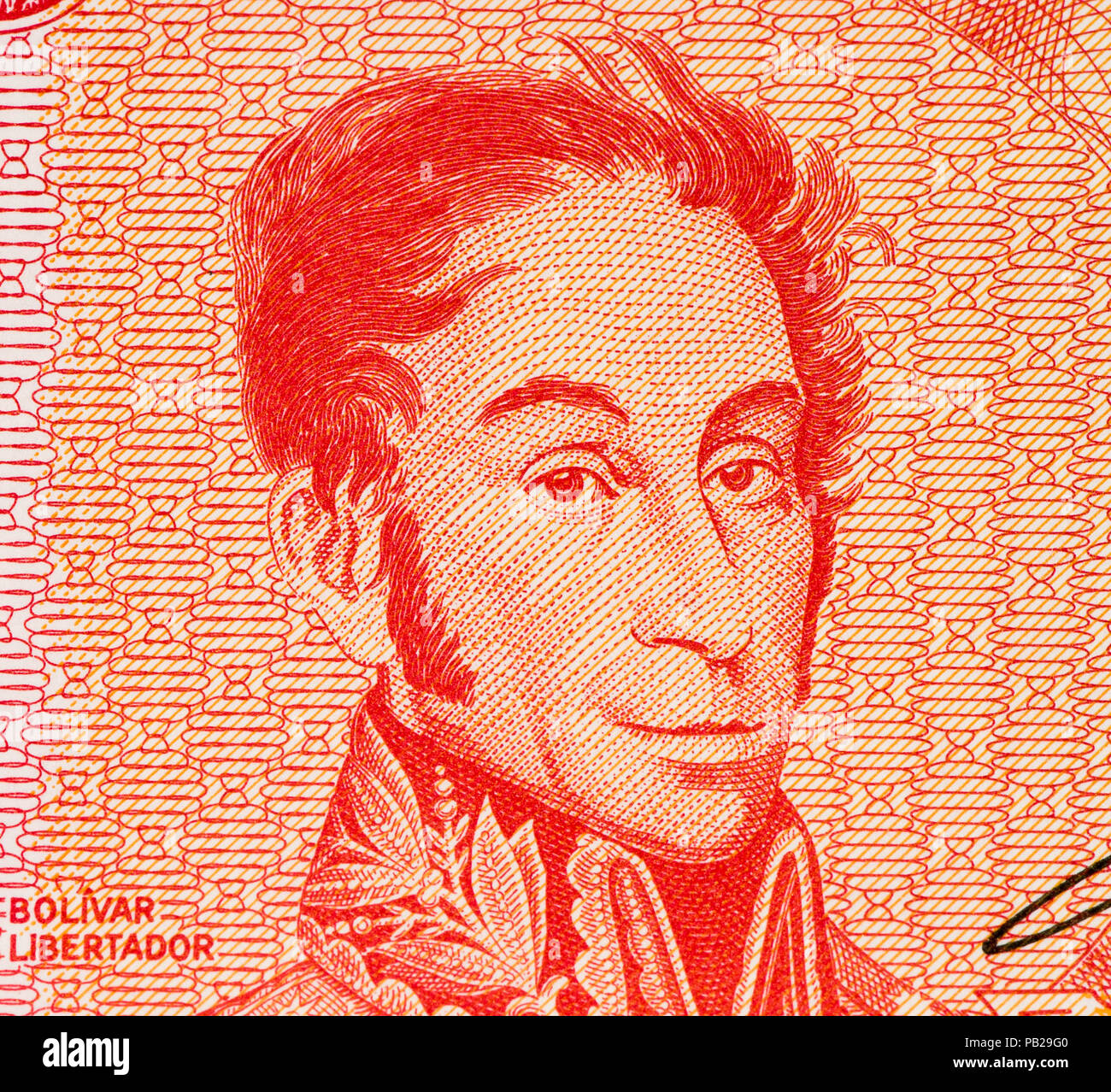 5 Venezuelan bolivares bank note. Bolivares fuertes is national ...