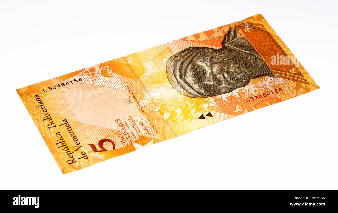 Venezuelan bolivar banknote Cut Out Stock Images & Pictures - Alamy