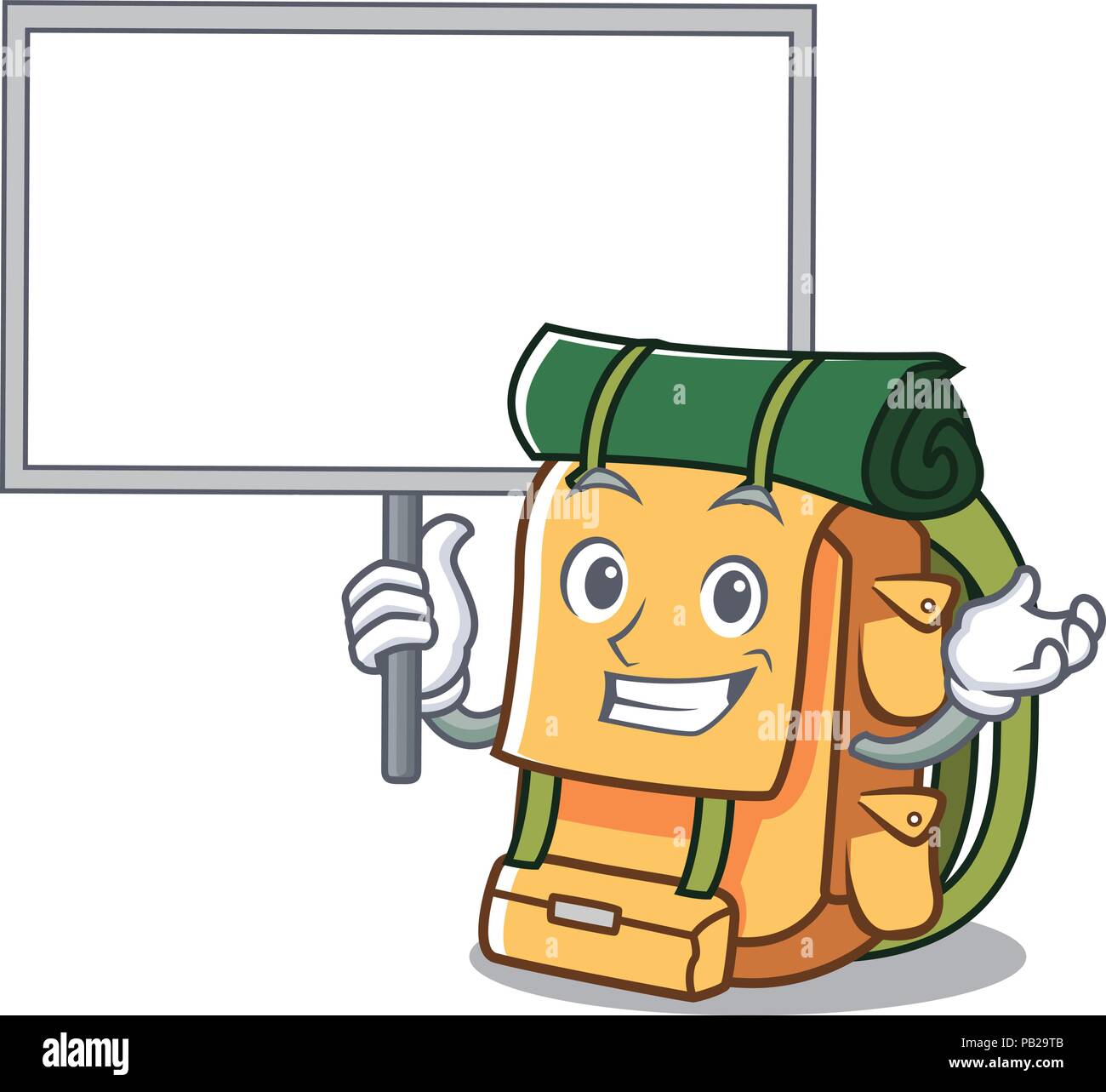Bring board backpack character cartoon style Stock Vector Image & Art ...