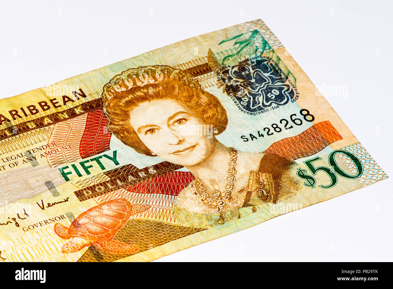 50 Eastern Caribbean dollars bank note Stock Photo - Alamy