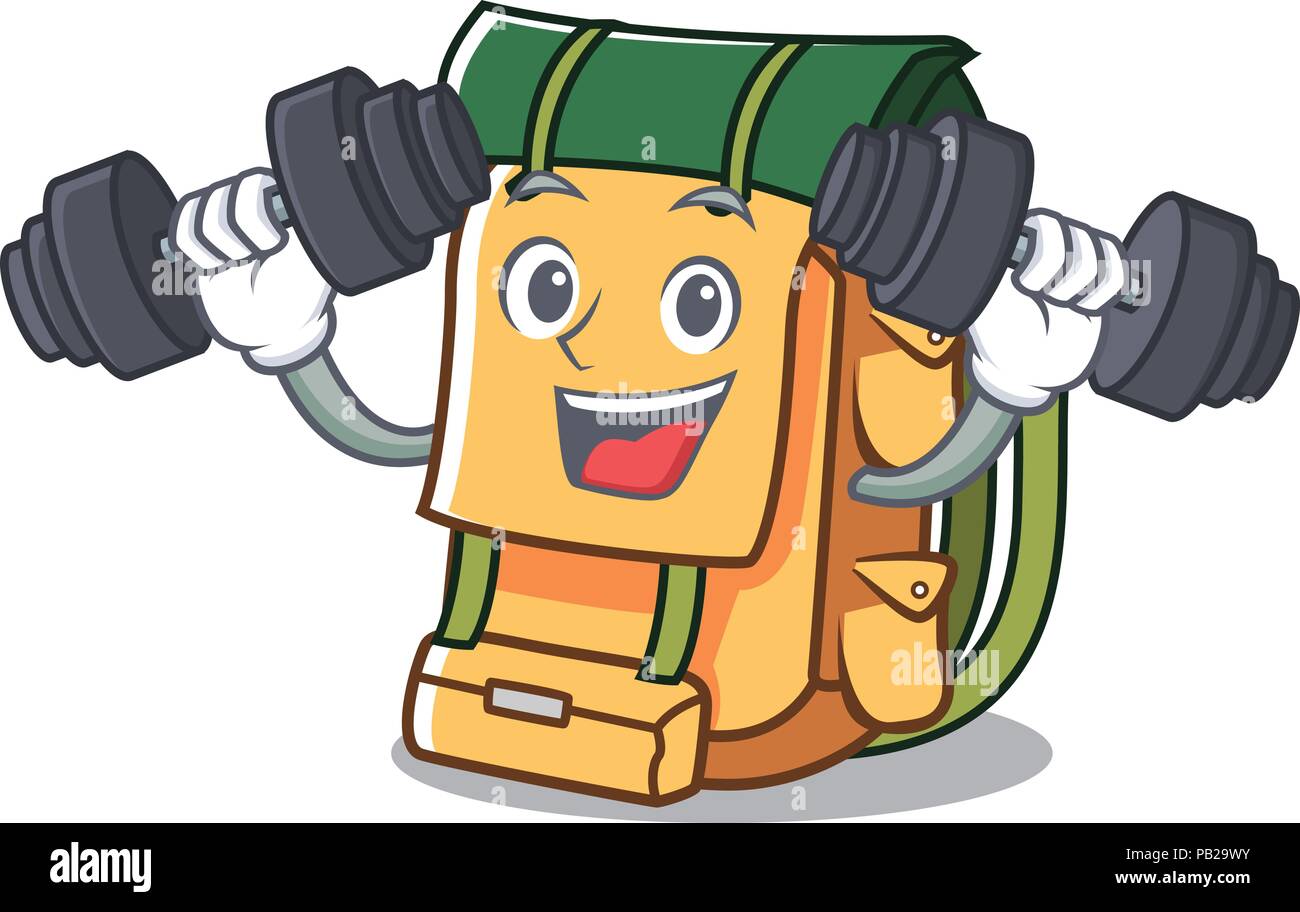 Fitness backpack character cartoon style Stock Vector Image & Art - Alamy