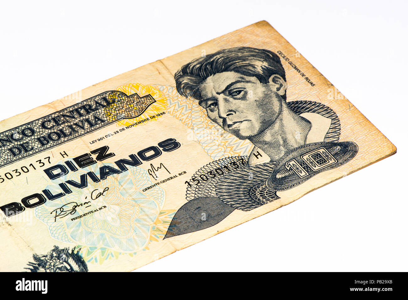 10 bolivianos bank note hi-res stock photography and images - Alamy