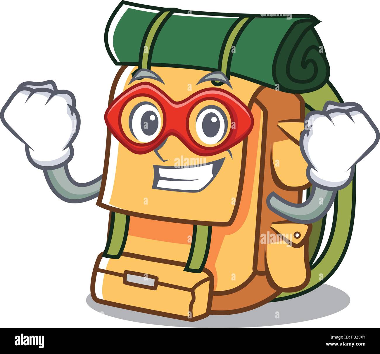 Super hero backpack character cartoon style Stock Vector Image & Art ...