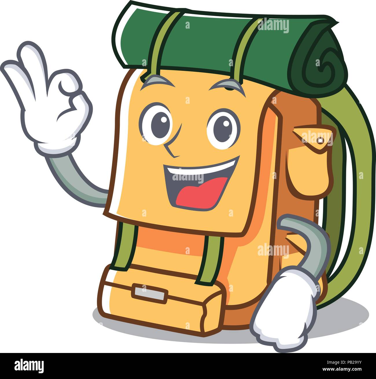 Okay backpack character cartoon style Stock Vector Image & Art - Alamy