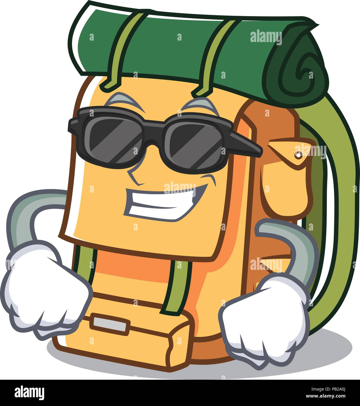 Super cool backpack character cartoon style Stock Vector Image & Art ...