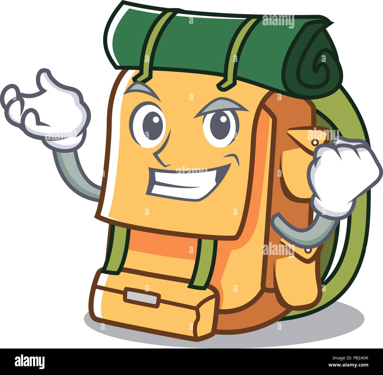 Successful backpack character cartoon style Stock Vector Image & Art ...