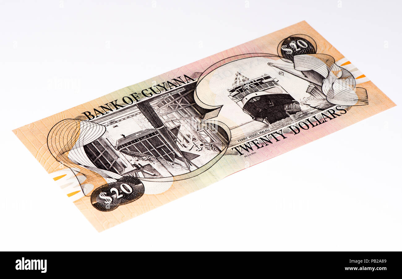 50 Guyanese dollars bank note. Guyanese dollar is the national currency ...