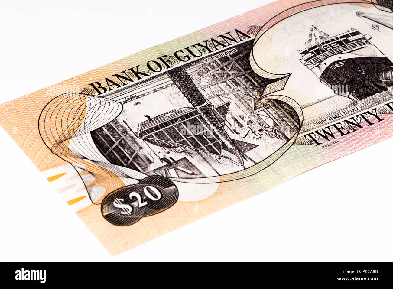 50 Guyanese dollars bank note. Guyanese dollar is the national currency ...