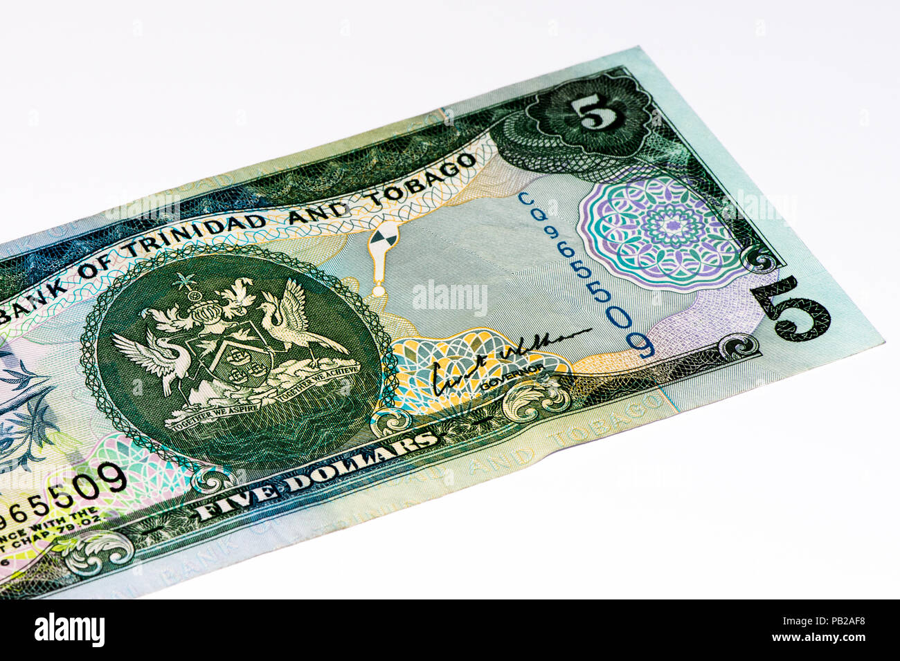 5 Trinidad and Tobago dollar bank note. Trinidad and Tobago is the ...