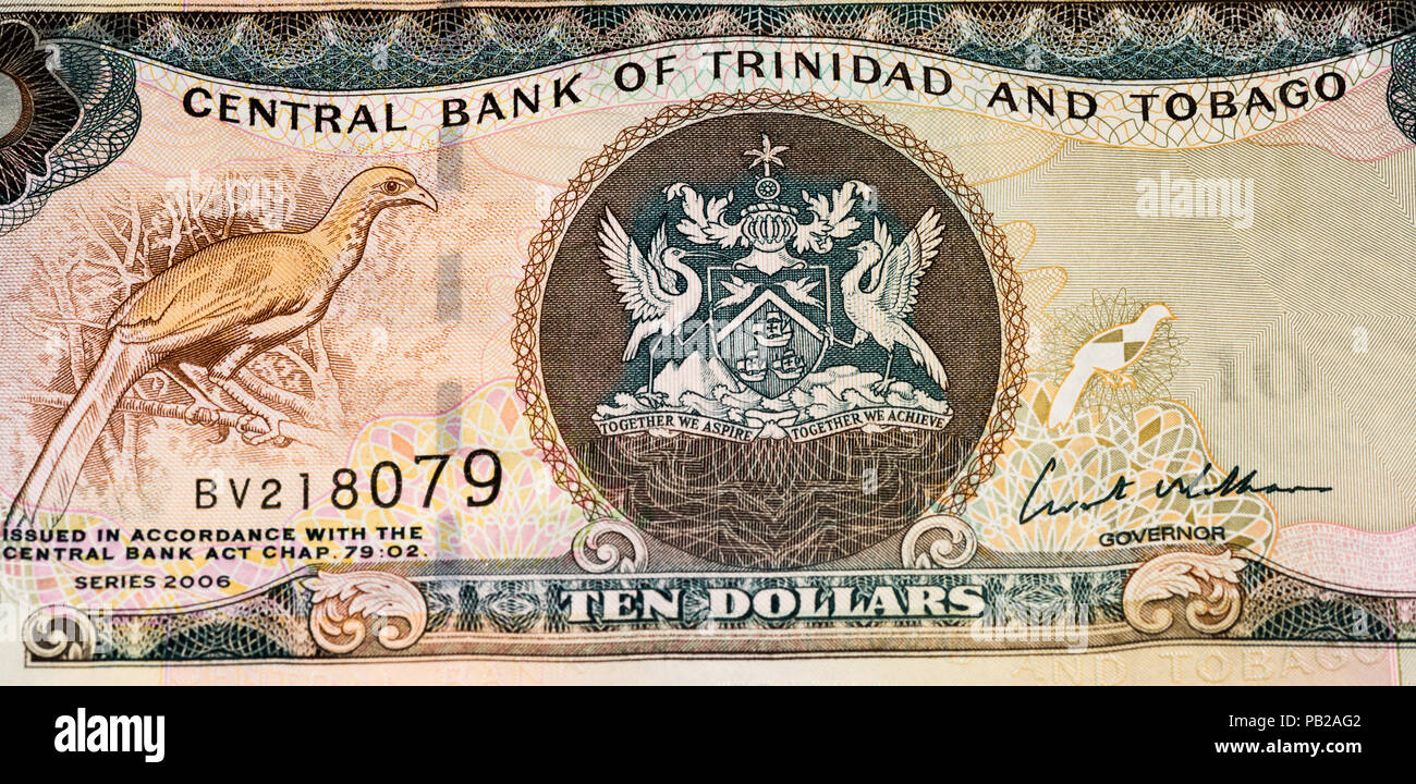 10 Trinidad and Tobago dollar bank note. Trinidad and Tobago is the ...