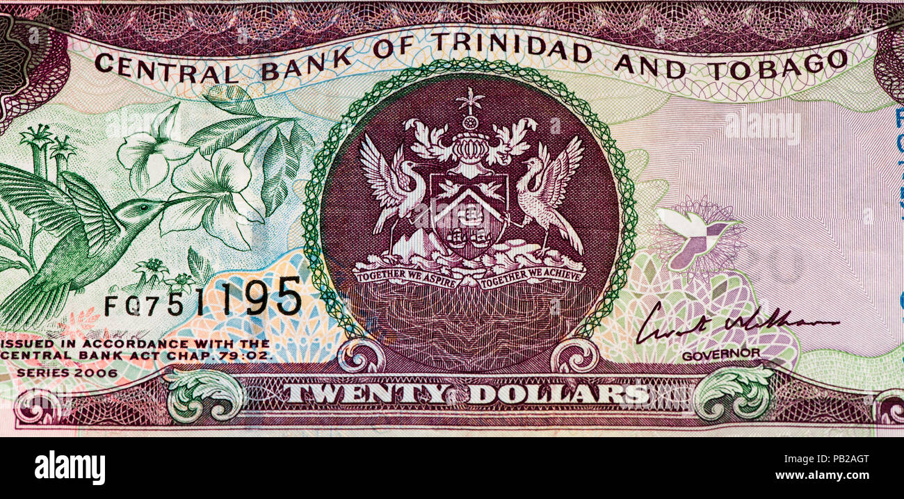 20 Trinidad and Tobago dollar bank note. Trinidad and Tobago is the ...