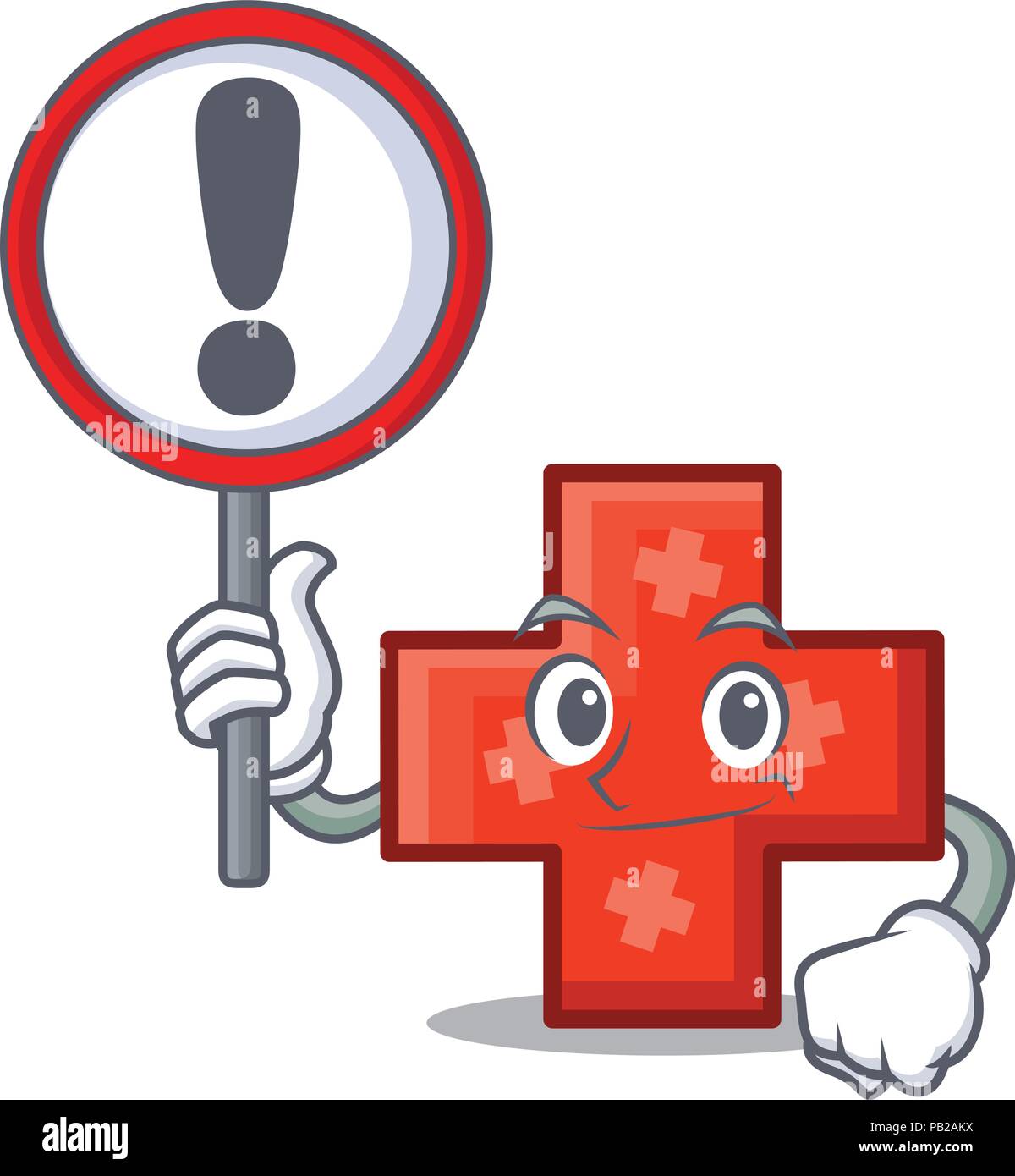 With sign cross character cartoon style Stock Vector Image & Art - Alamy