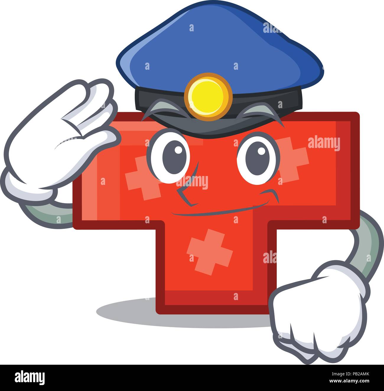 Police cross character cartoon style Stock Vector Image & Art - Alamy