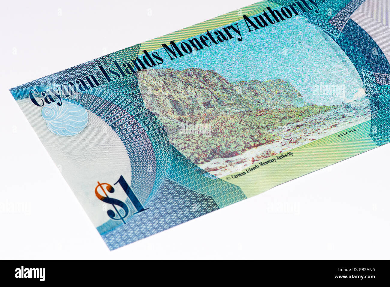 1 Cayman Islands dollar bank note, the national currency of the Cayman ...