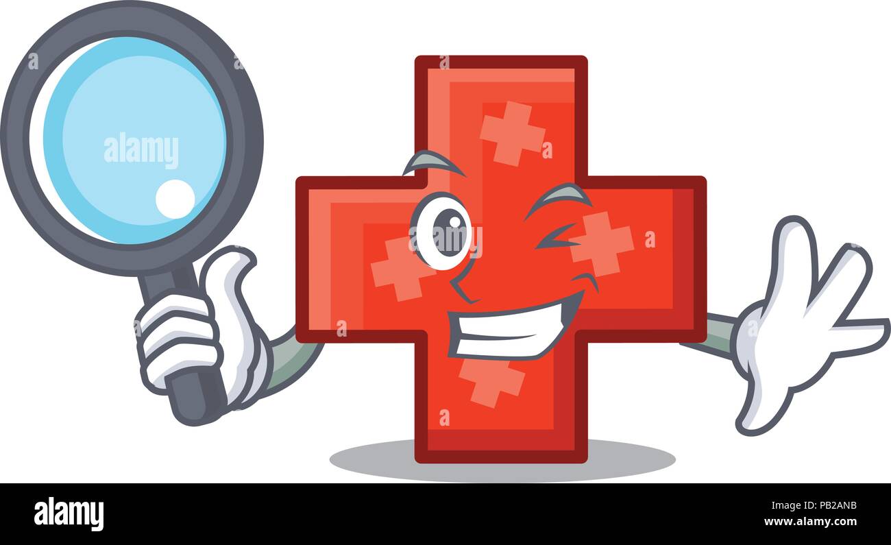 Detective cross character cartoon style Stock Vector Image & Art - Alamy