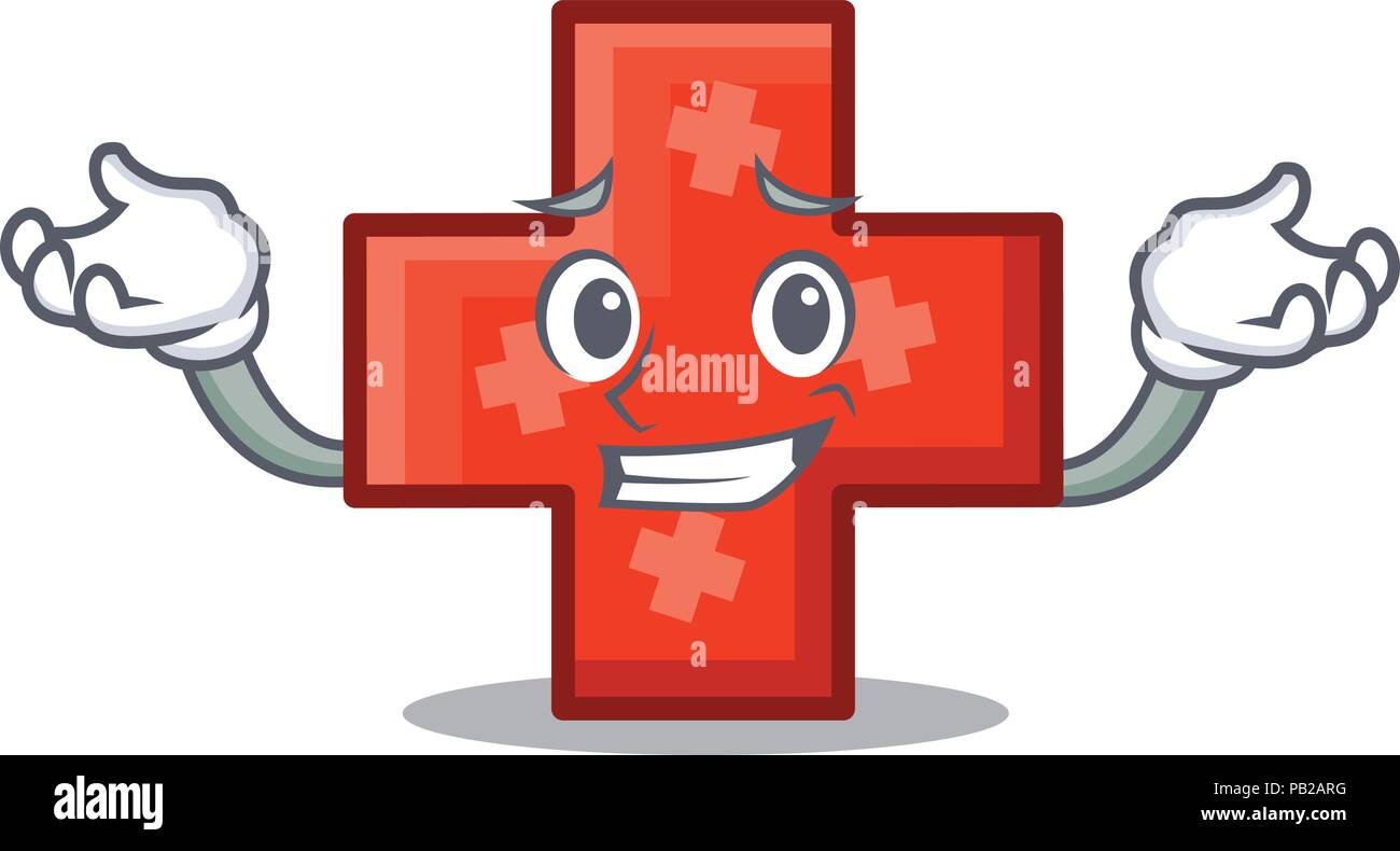 Grinning cross character cartoon style Stock Vector Image & Art - Alamy