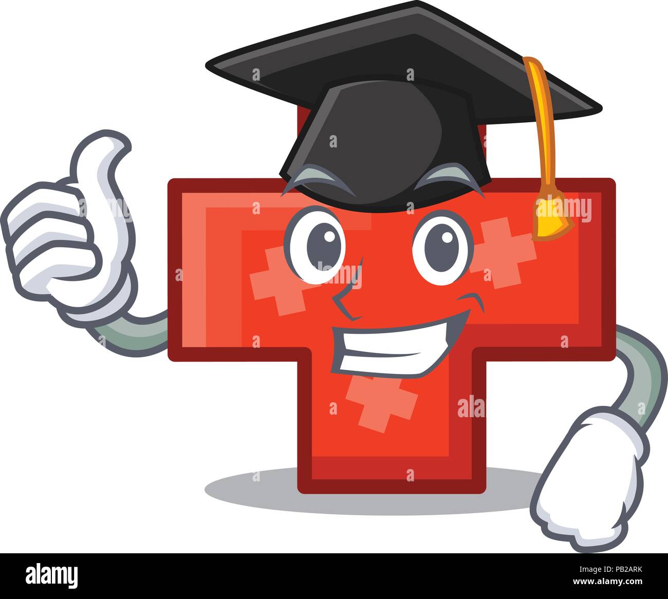 Graduation cross character cartoon style Stock Vector Image & Art - Alamy