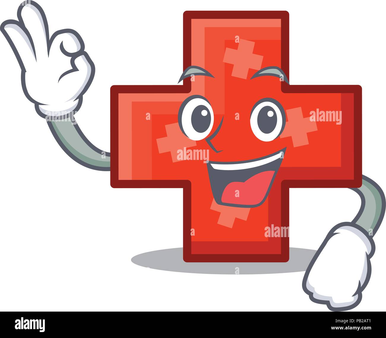 Okay cross character cartoon style Stock Vector Image & Art - Alamy