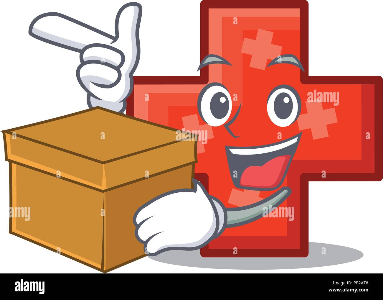 With box cross character cartoon style Stock Vector Image & Art - Alamy