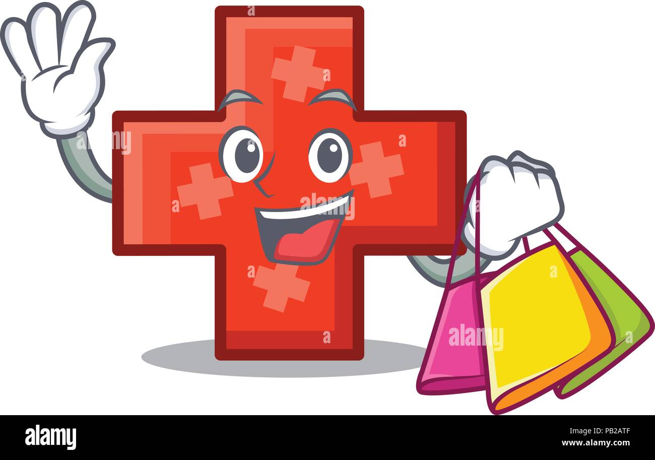 Shopping cross character cartoon style Stock Vector Image & Art - Alamy
