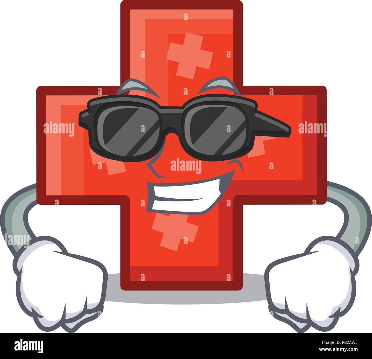 Super cool cross character cartoon style Stock Vector Image & Art - Alamy