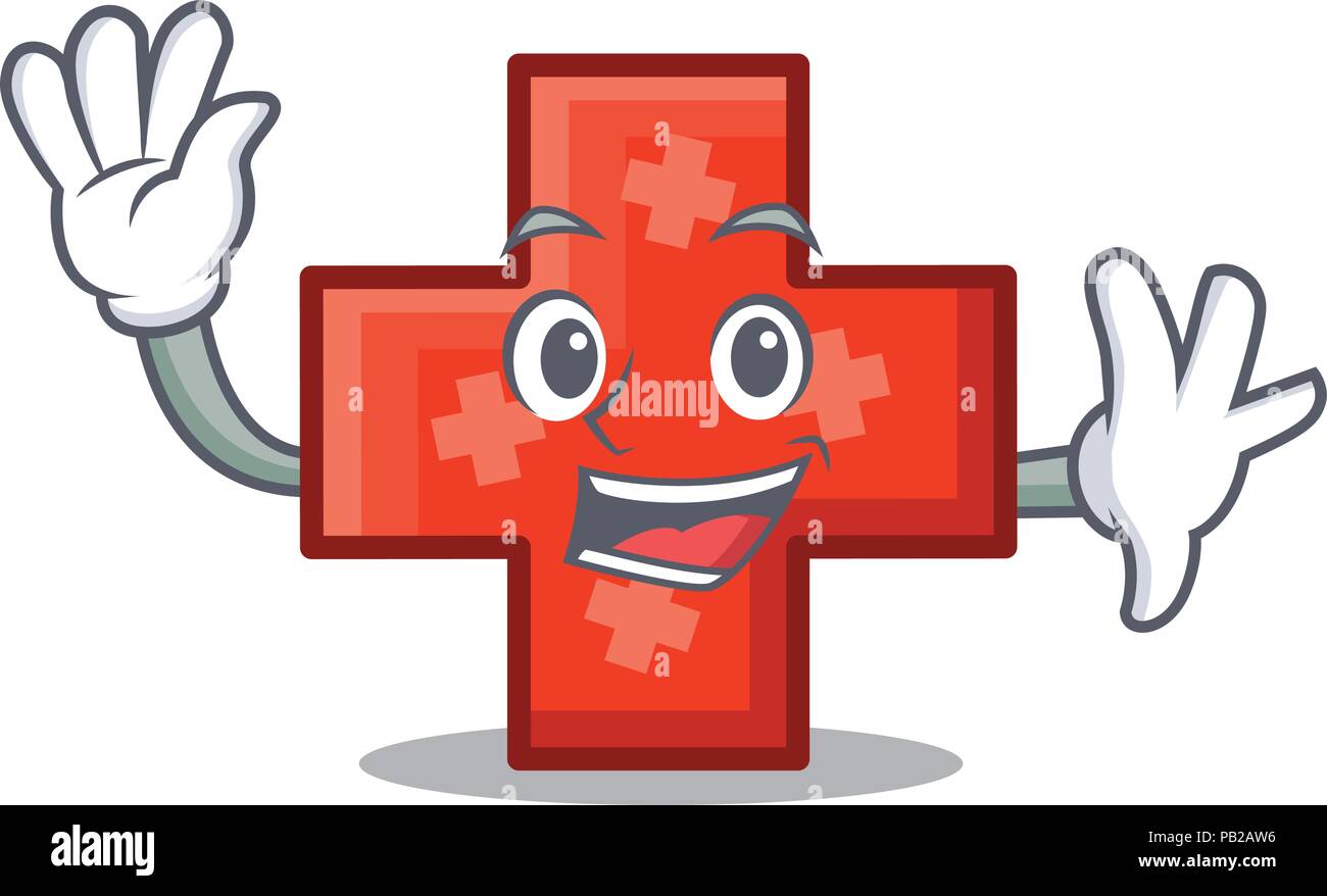 Waving cross character cartoon style Stock Vector Image & Art - Alamy