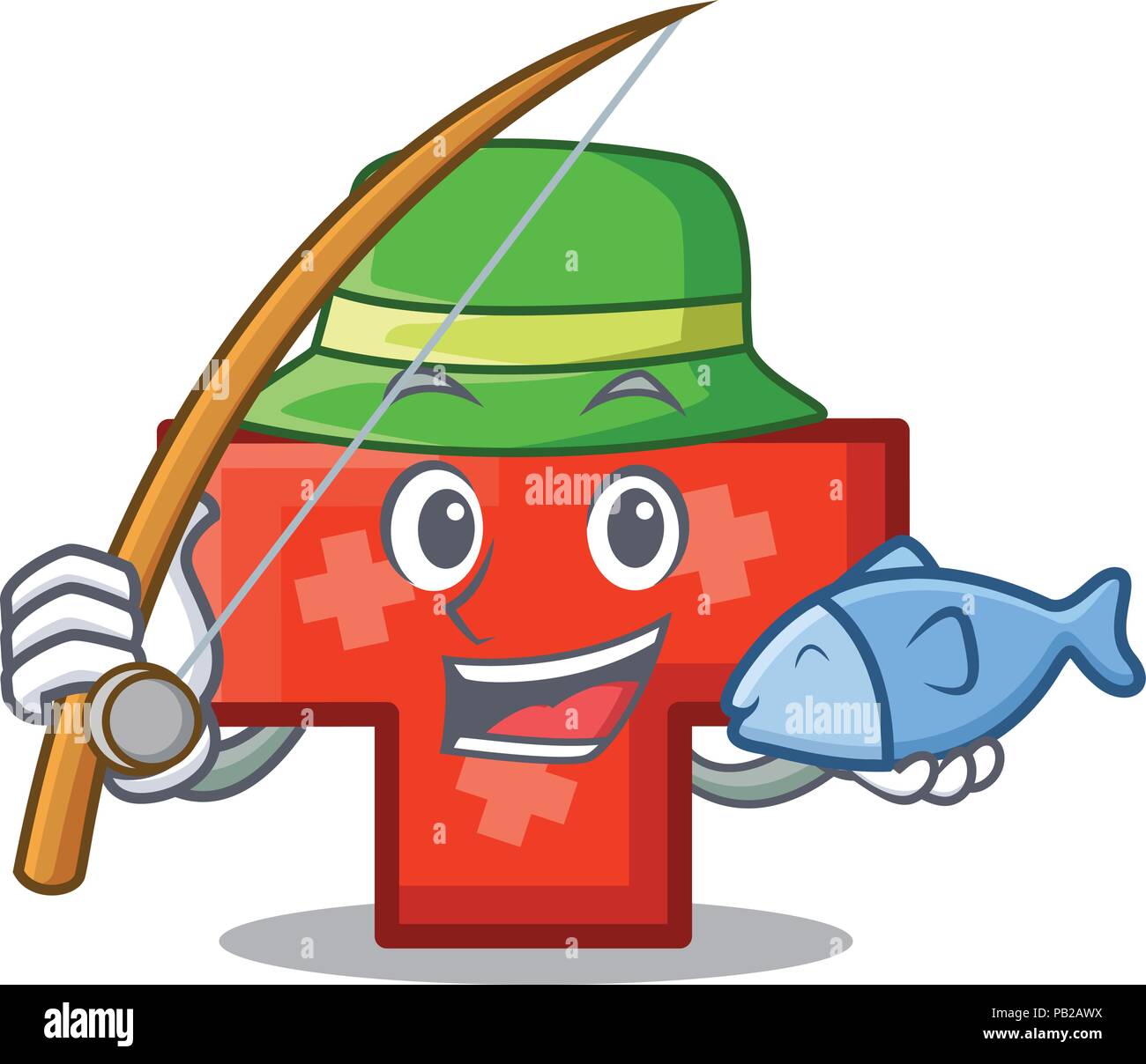 Fishing cross mascot cartoon style Stock Vector Image & Art - Alamy