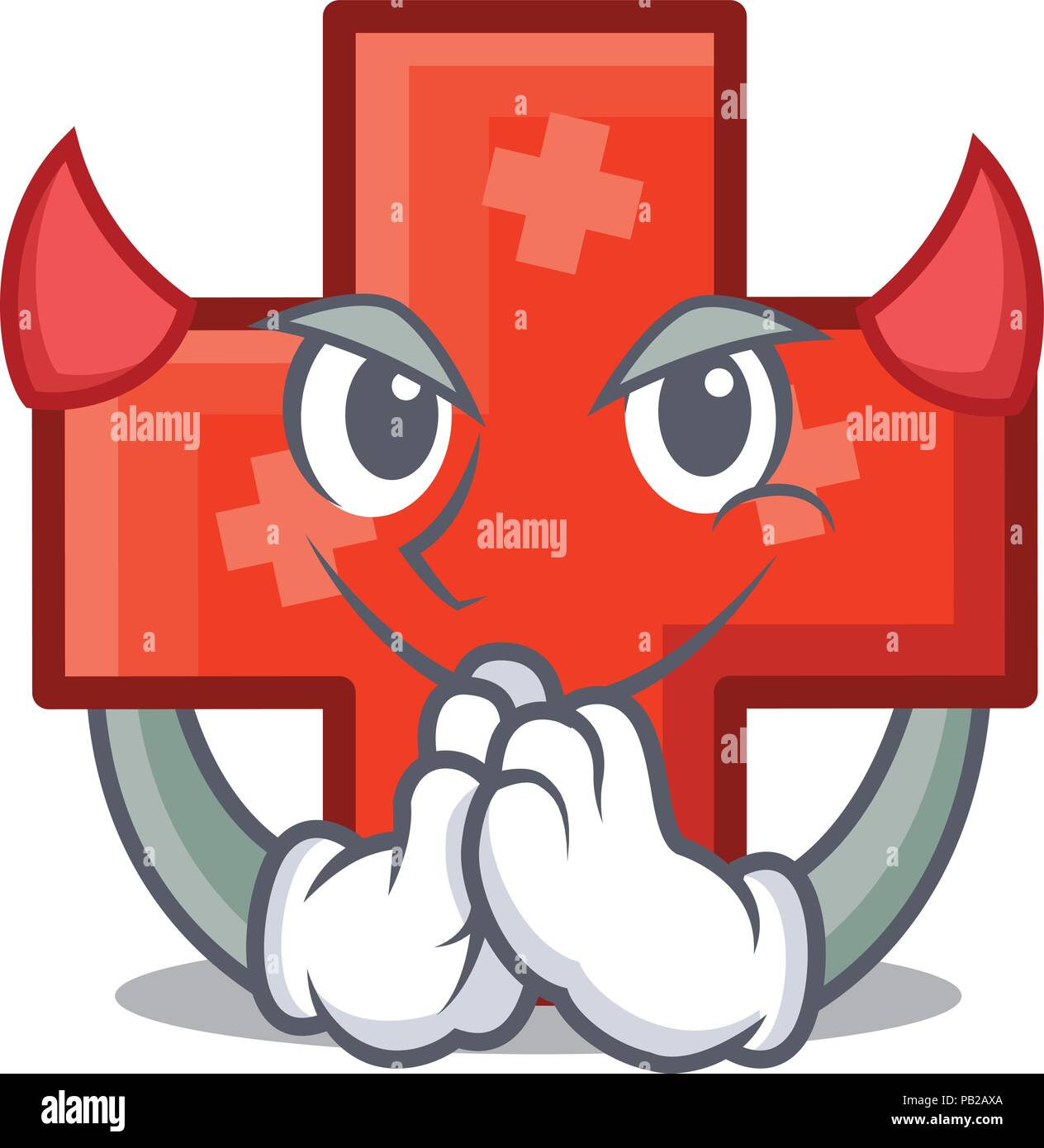 Devil cross mascot cartoon style Stock Vector Image & Art - Alamy