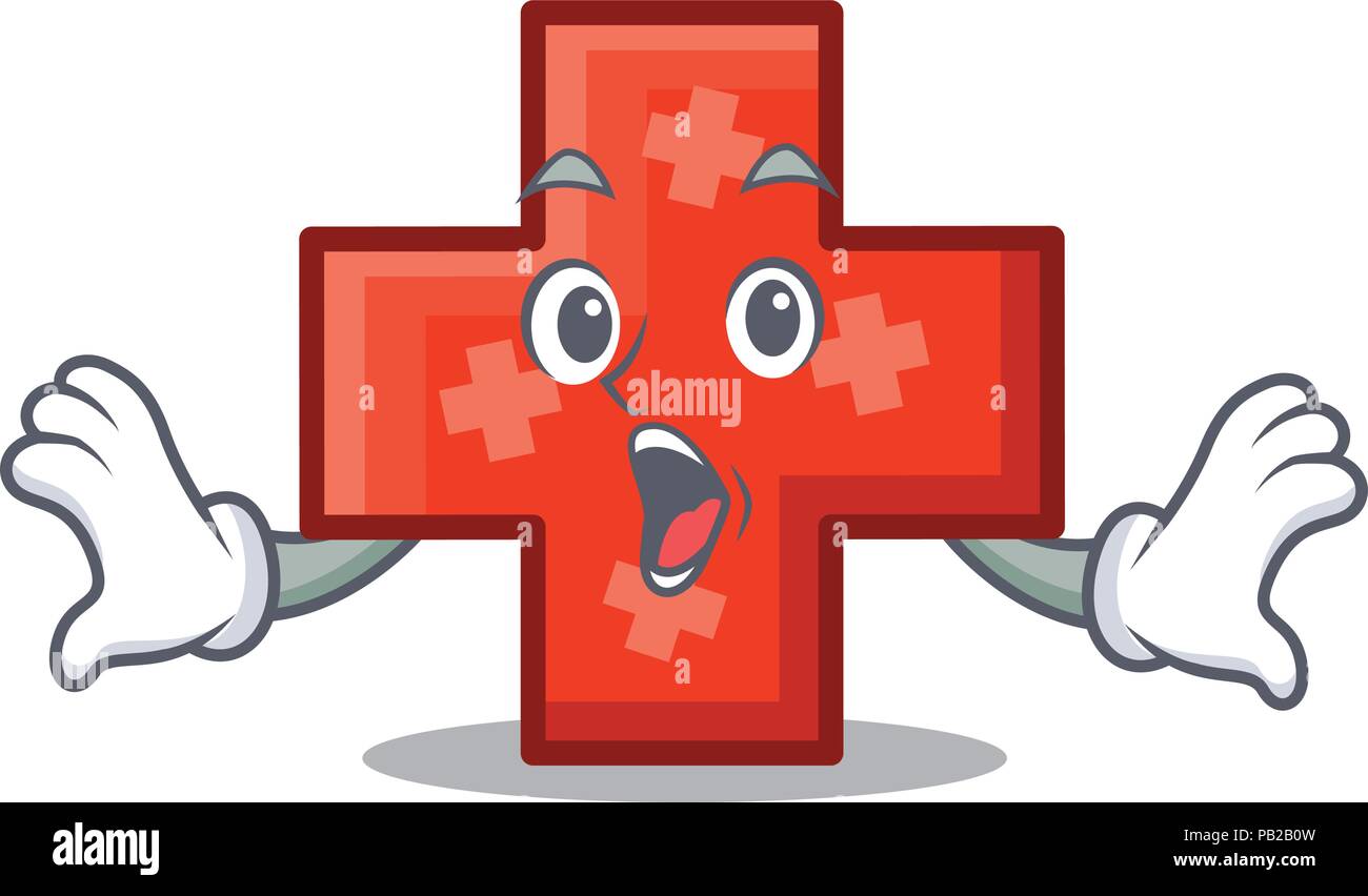 Surprised cross mascot cartoon style Stock Vector Image & Art - Alamy
