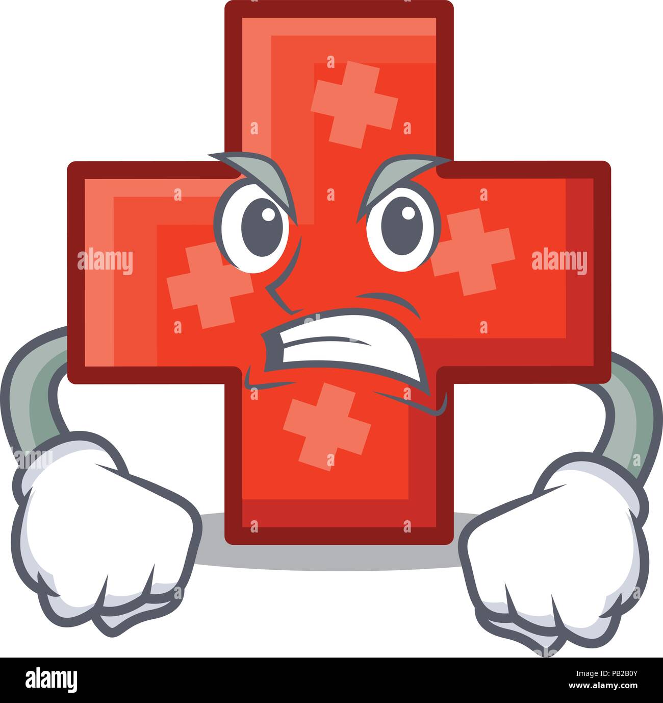 Angry cross mascot cartoon style Stock Vector Image & Art - Alamy