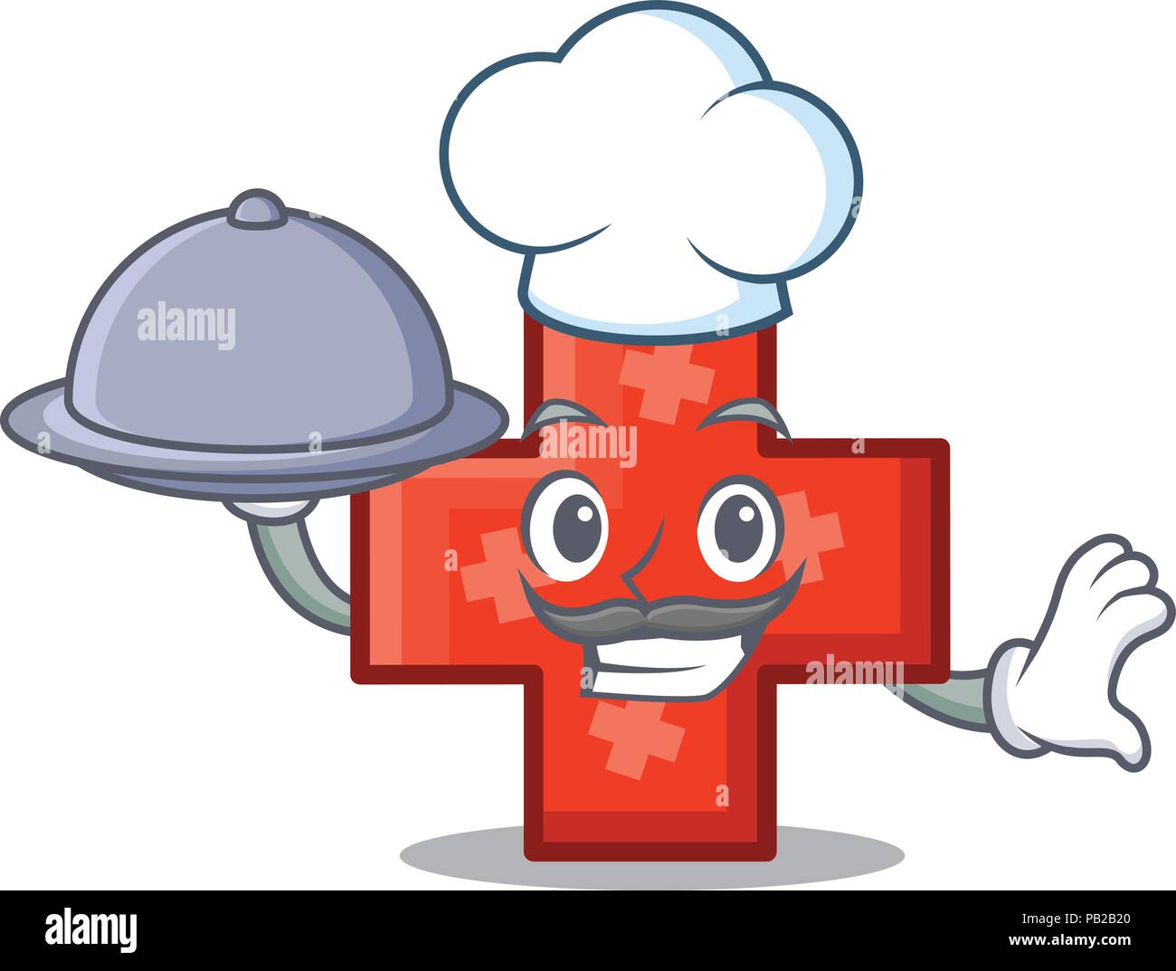 Chef with food cross mascot cartoon style Stock Vector Image & Art - Alamy