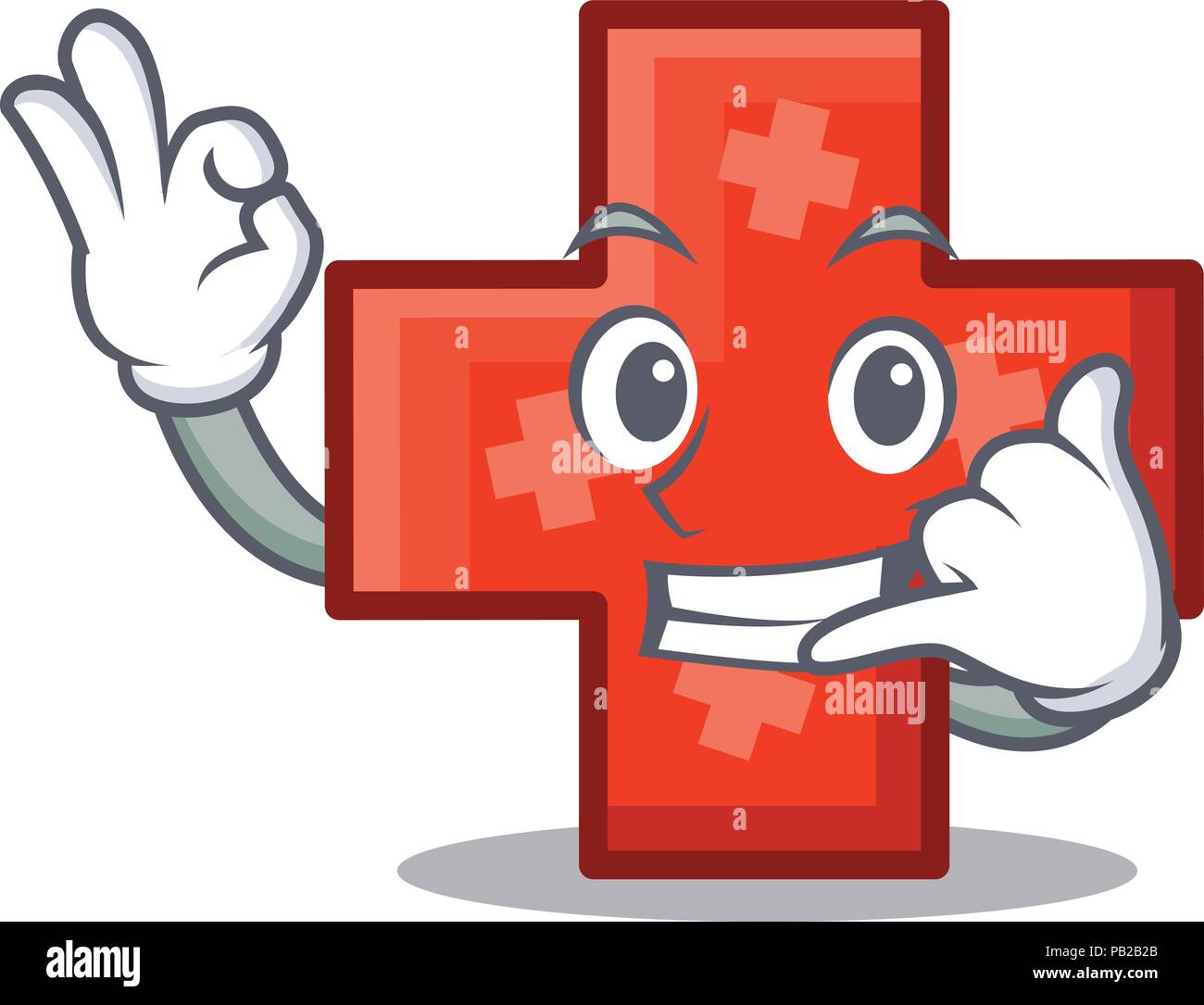 Call me cross mascot cartoon style Stock Vector Image & Art - Alamy