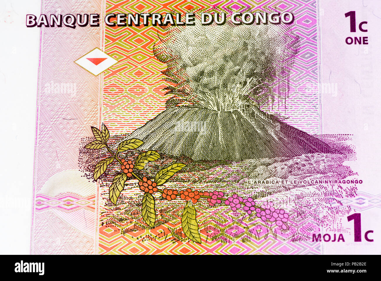 1 centimes bank note of Congo. Centimes is one of the currencies of ...