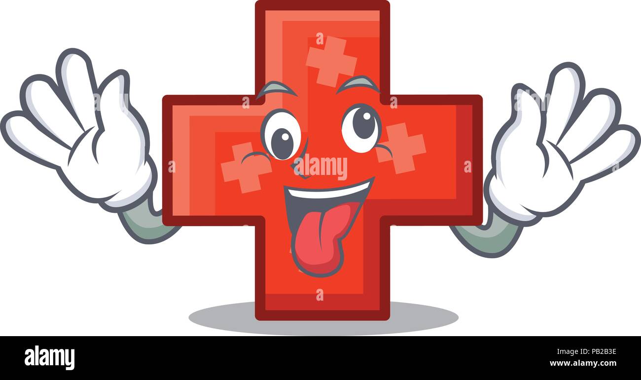 Crazy cross mascot cartoon style Stock Vector Image & Art - Alamy