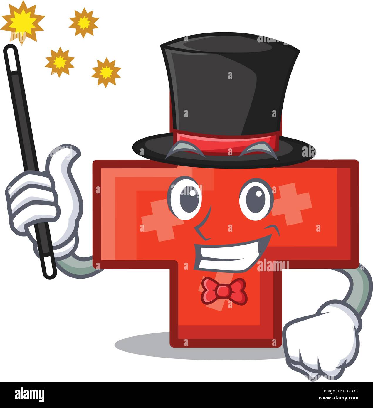 Magician cross mascot cartoon style Stock Vector Image & Art - Alamy
